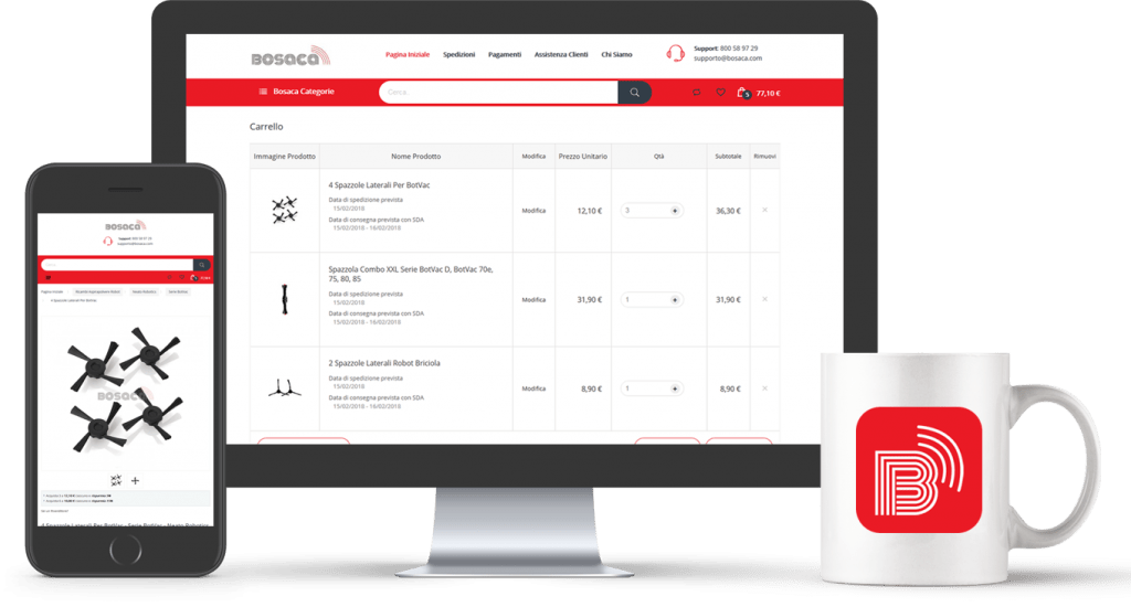 Magento 1.9.3.1 used for Bosaca E-Commerce , Europe | iFlair