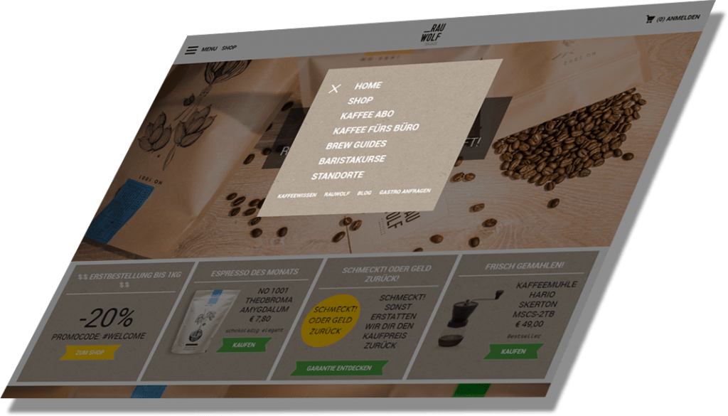 Magento Development project for Rauwolf Coffee | iFlair